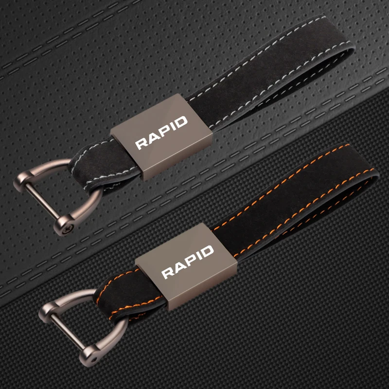 New-Suede-Leather-Car-Keychain-For-Skoda-SCALA-2014-2023-Key-Chain ...