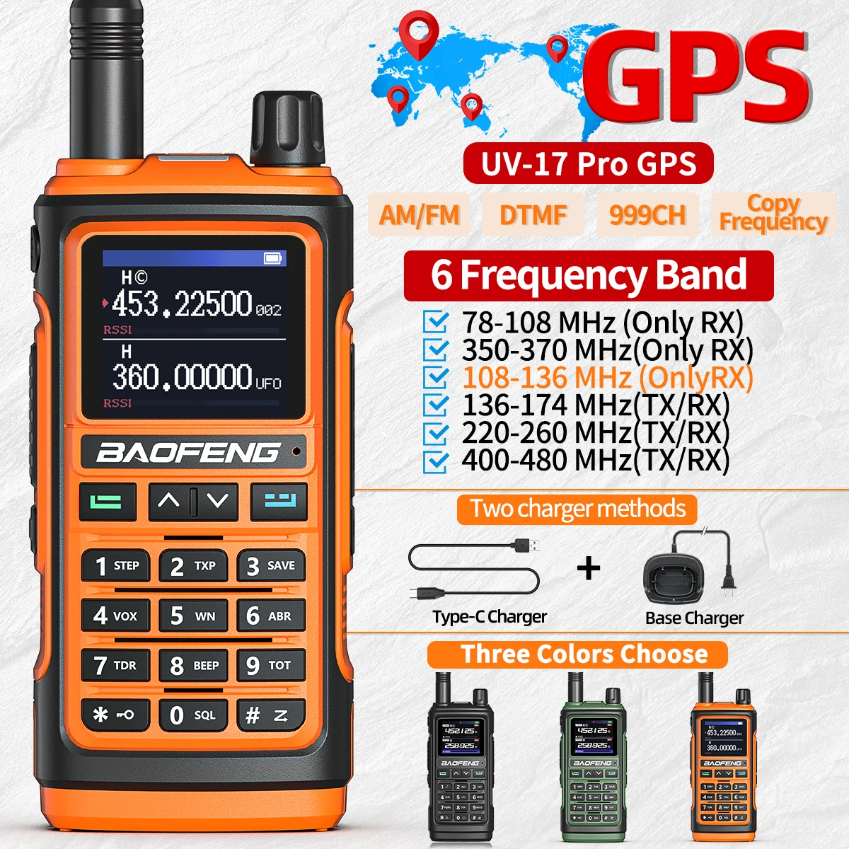 Baofeng-UV-17-Pro-GPS-Air-Band-Six-Bands-Walkie-Talkie-Wireless-Copy ...