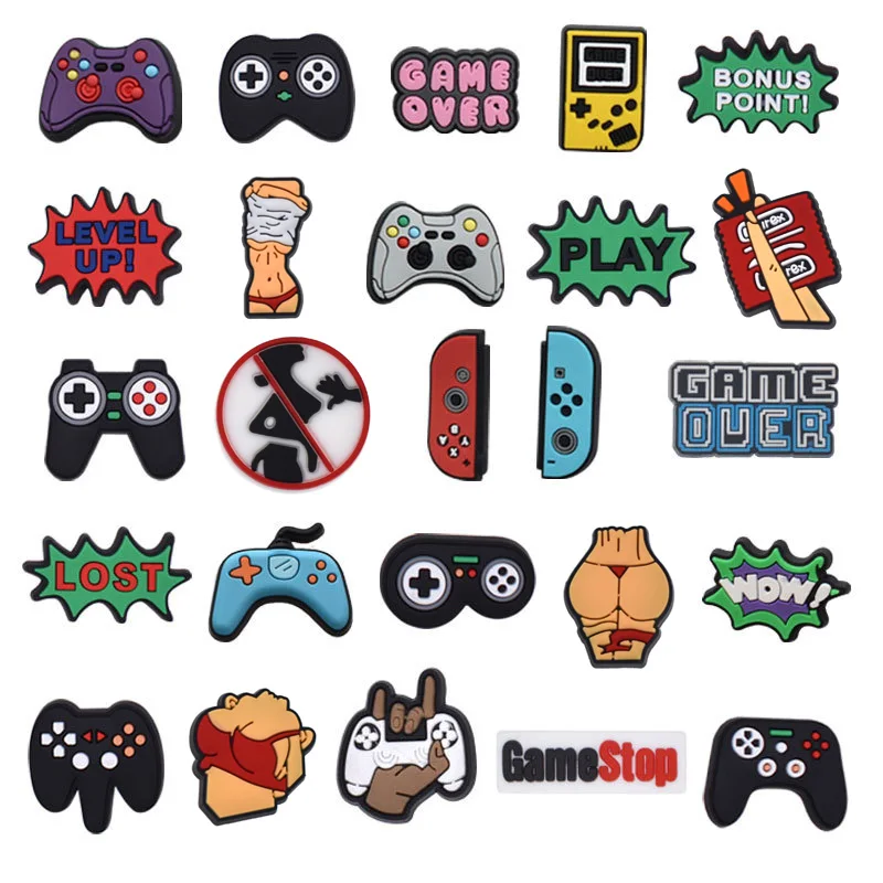 Shoe-Charms-for-Crocs-Accessories-Gamepad-Badge-Women-Clogs-Buckle-Kids ...