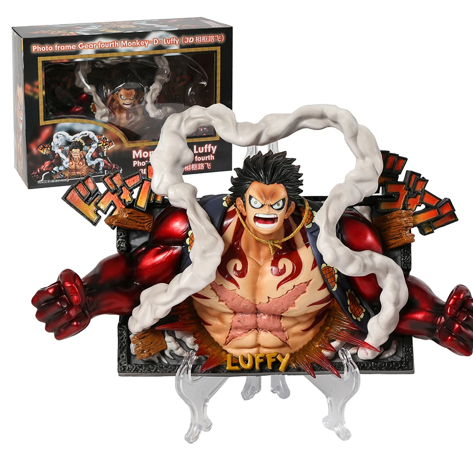 One Piece Monkey D Luffy Gear Fourth 3D Photo Frame Anime Figure Statue ...