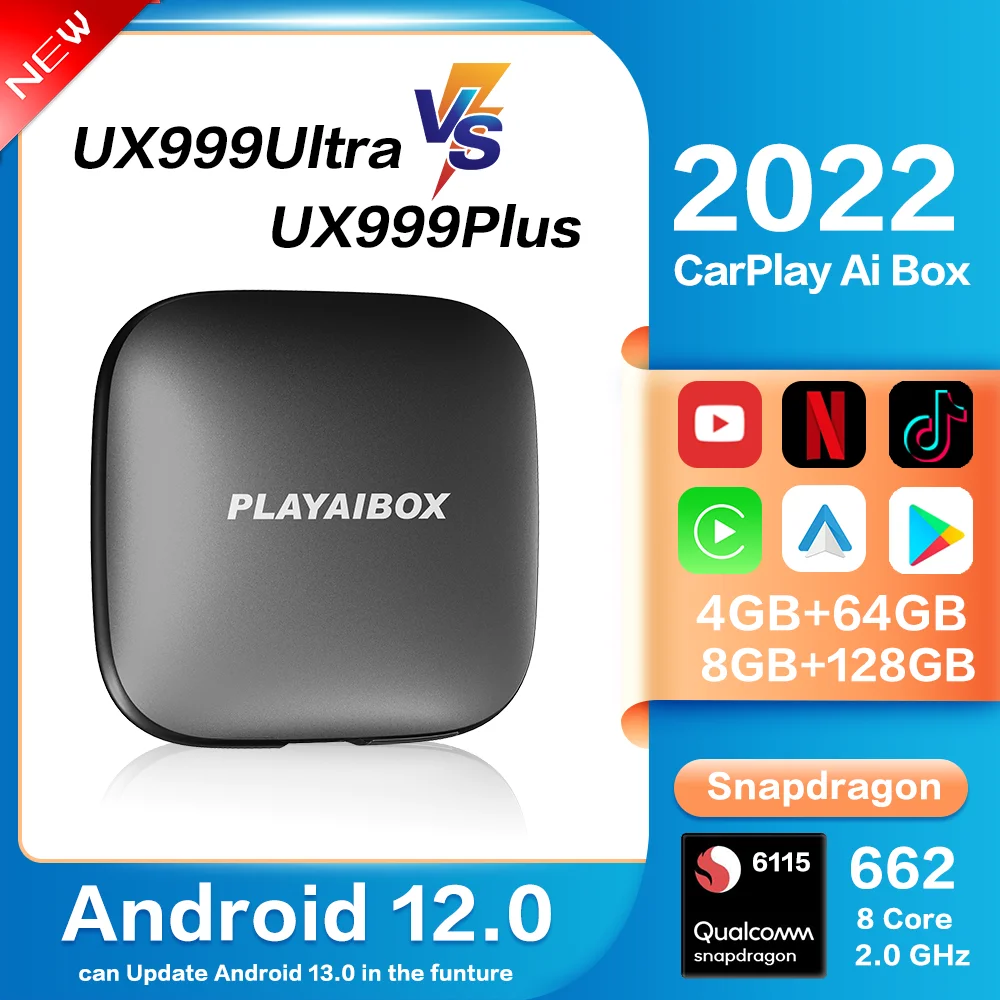 안드로이드 오토 플레이 Ux999 울트라 ux999 플러스 카플레이 Ai 박스 안드로이드 - 티몬