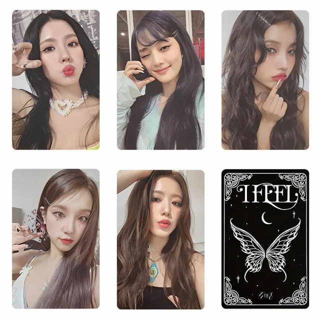 55PCS Kpop GIDLE Photocards Soojin I Feel Album Lomo Cards Yuqi Miyeon Shuhua (G)I-DLE Girls ...