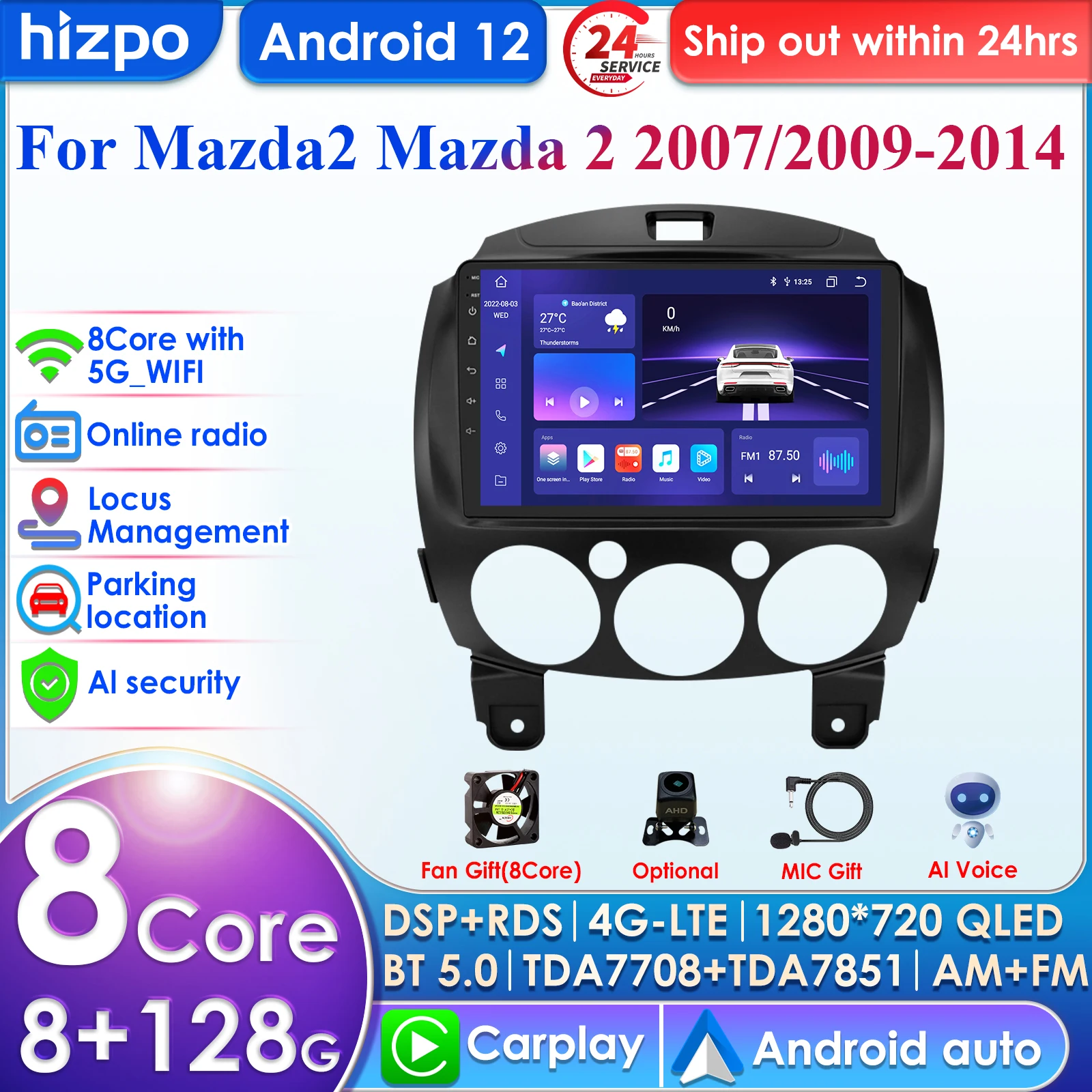 4G-Car-Android-Radio-Multimedia-Player-For-MAZDA-2-Mazda2-2007-2008 ...