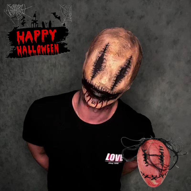 M-scara-roja-de-terror-para-Halloween-saco-de-Escape-para-sala-de ...