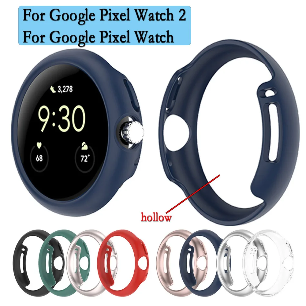 For-Google-Pixel-Watch-Hollow-Protective-Watch-Case-Durable-PC-Cover ...