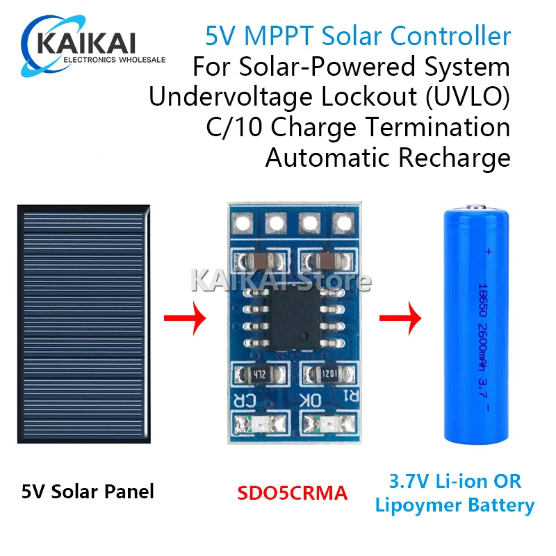MPPT-Solar-Charge-Controller-1A-4-2V-3-7V-18650-LiPo-Li-ion-Lithium ...