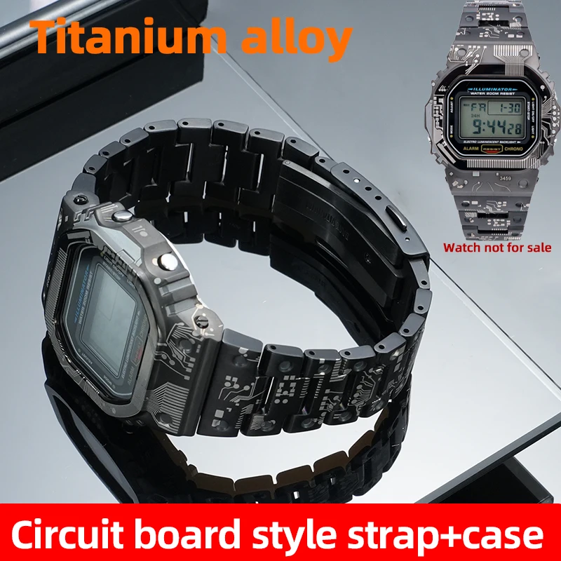 S-Refit Circuit board style titanium alloy Mod Kit DW5600 GW-B5600 GW ...