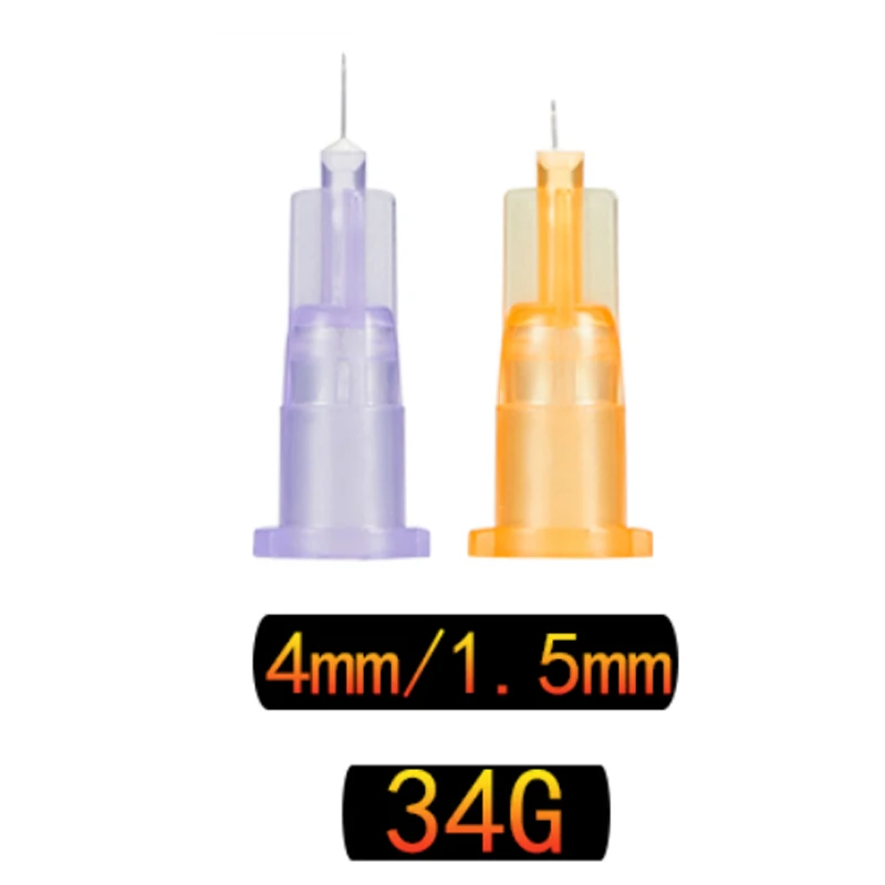 100pcs-box-34G-4mm-Medical-Disposable-Pricking-Needle-Cosmetic-Micro-Water-Light-Needle-Syringe ...