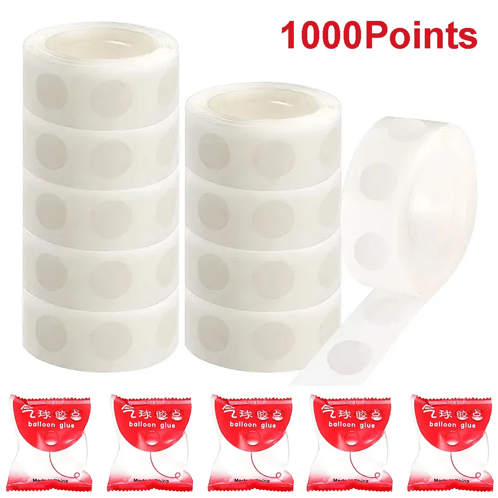 100-1000Points-Double-sided-Adhesive-Dots-Transparent-Removable-Balloon ...