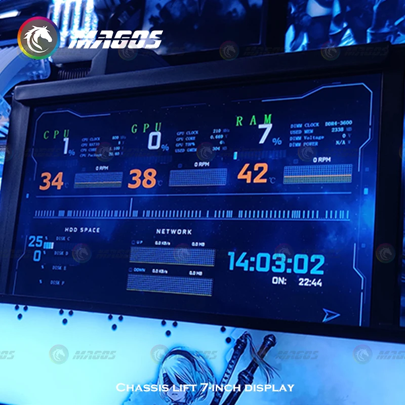 7-inch-Expand-Screen-Monitor-Electric-AUTO-Lifter-PC-Secondary-Display ...