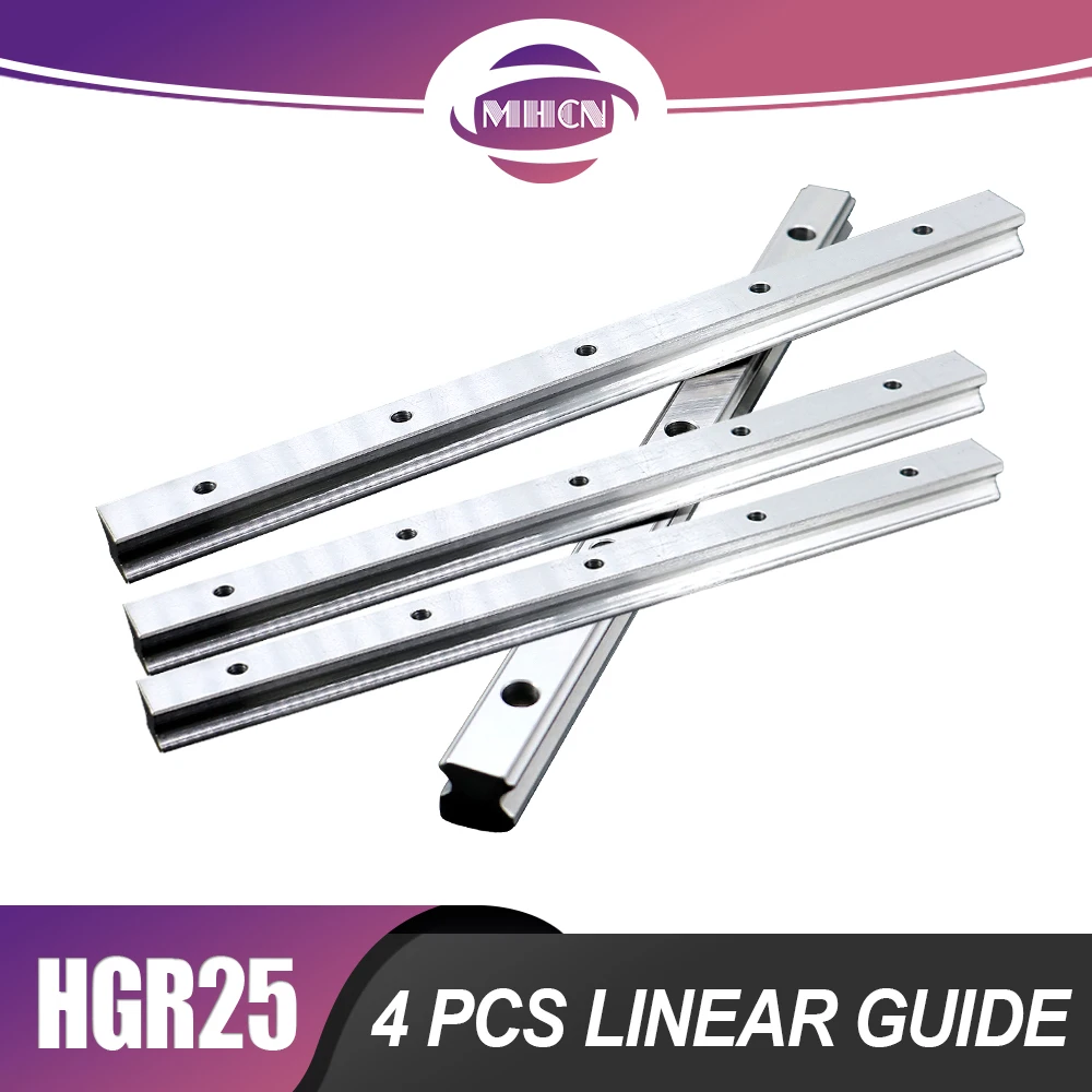 MHCN-4PCS-200-500mm-HGR25-Linear-Rails-with-Green-Plug-Size-Same-As ...