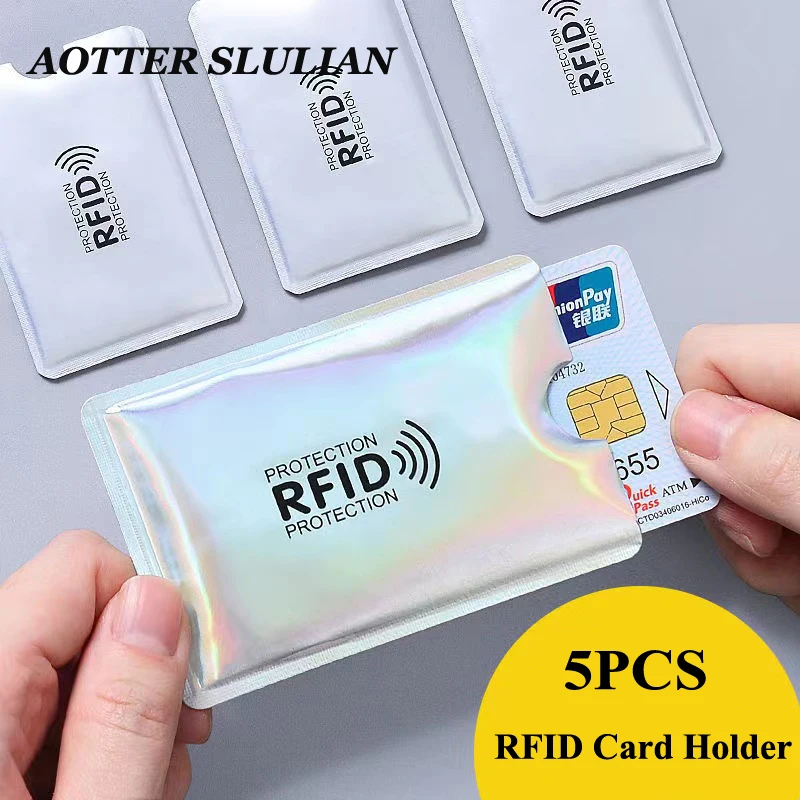 5Pcs-Color-RFID-Blocking-Credit-Bank-Card-Holder-Protector-Aluminum ...