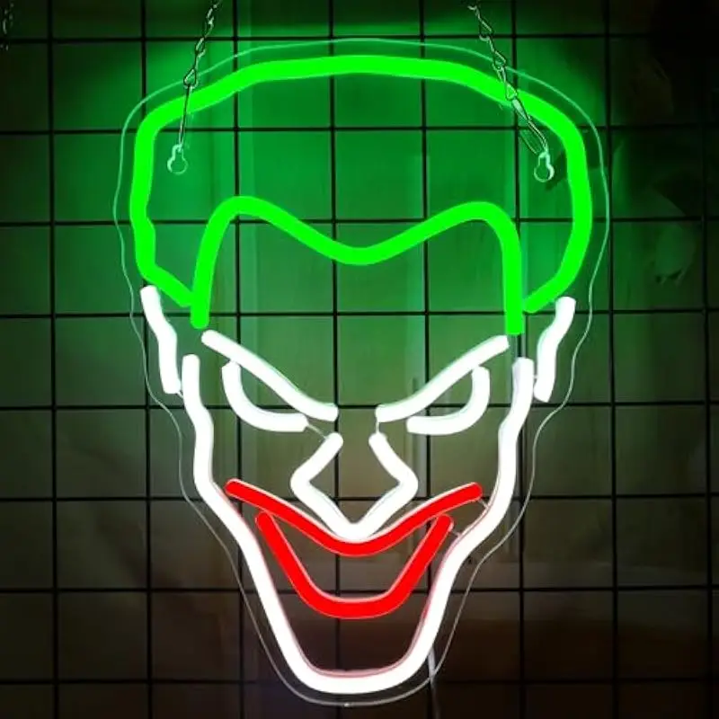Joker Neon Sign For Wall Decor Anime LED Lights Game Room Decoration ...
