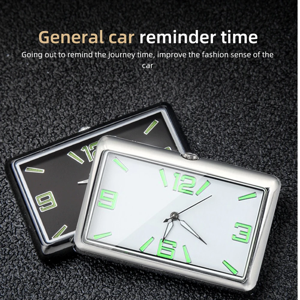 Fashion Car Clock Quartz Watch Sticker Strap On Air Vent Dashboard On ...