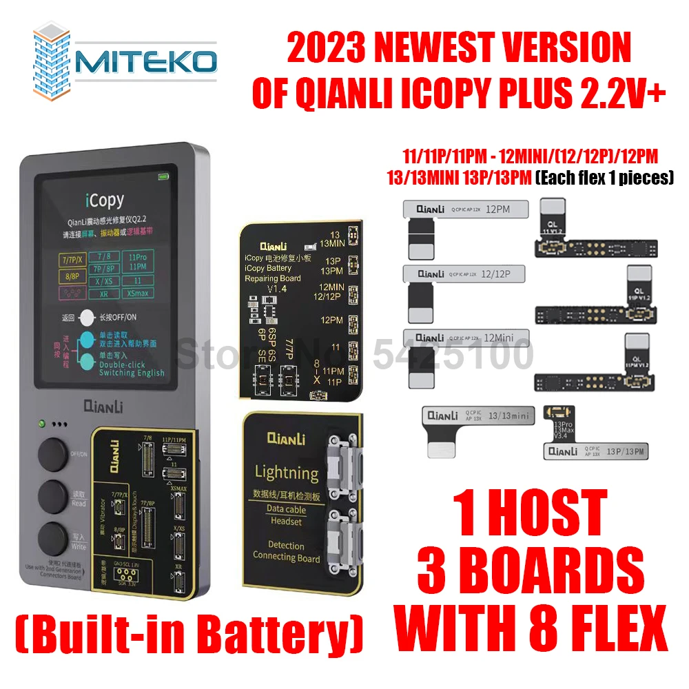 Qianli Icopy Plus 2.2v With Battery Testing Board For 7 8 8p X Xr Xs ...