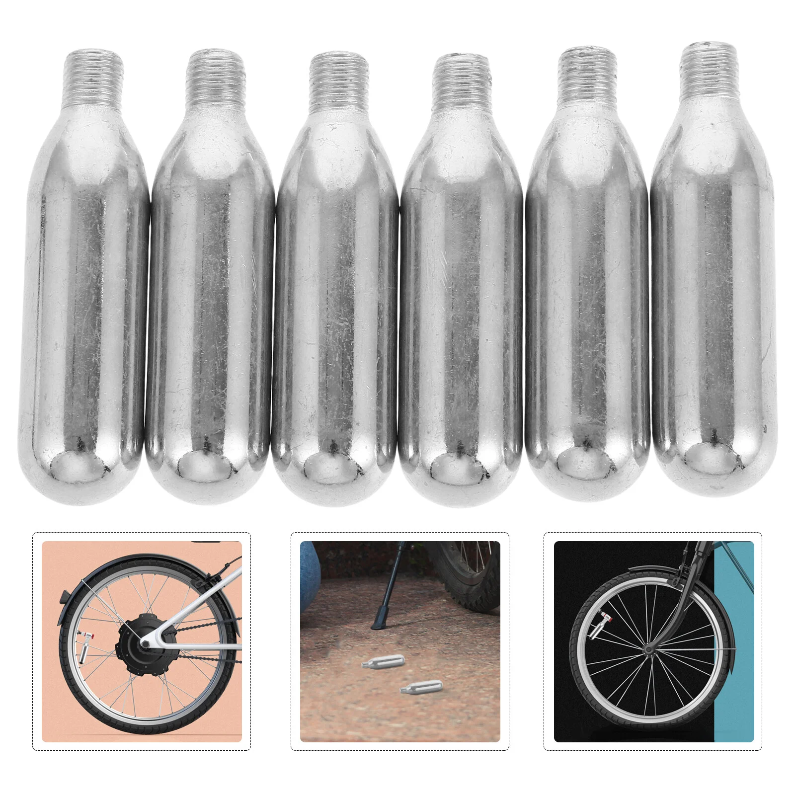 6-Pcs-Carbon-Dioxide-Cylinder-Co2-Bottle-for-Bike-Tire-Pump-Gas-Empty ...