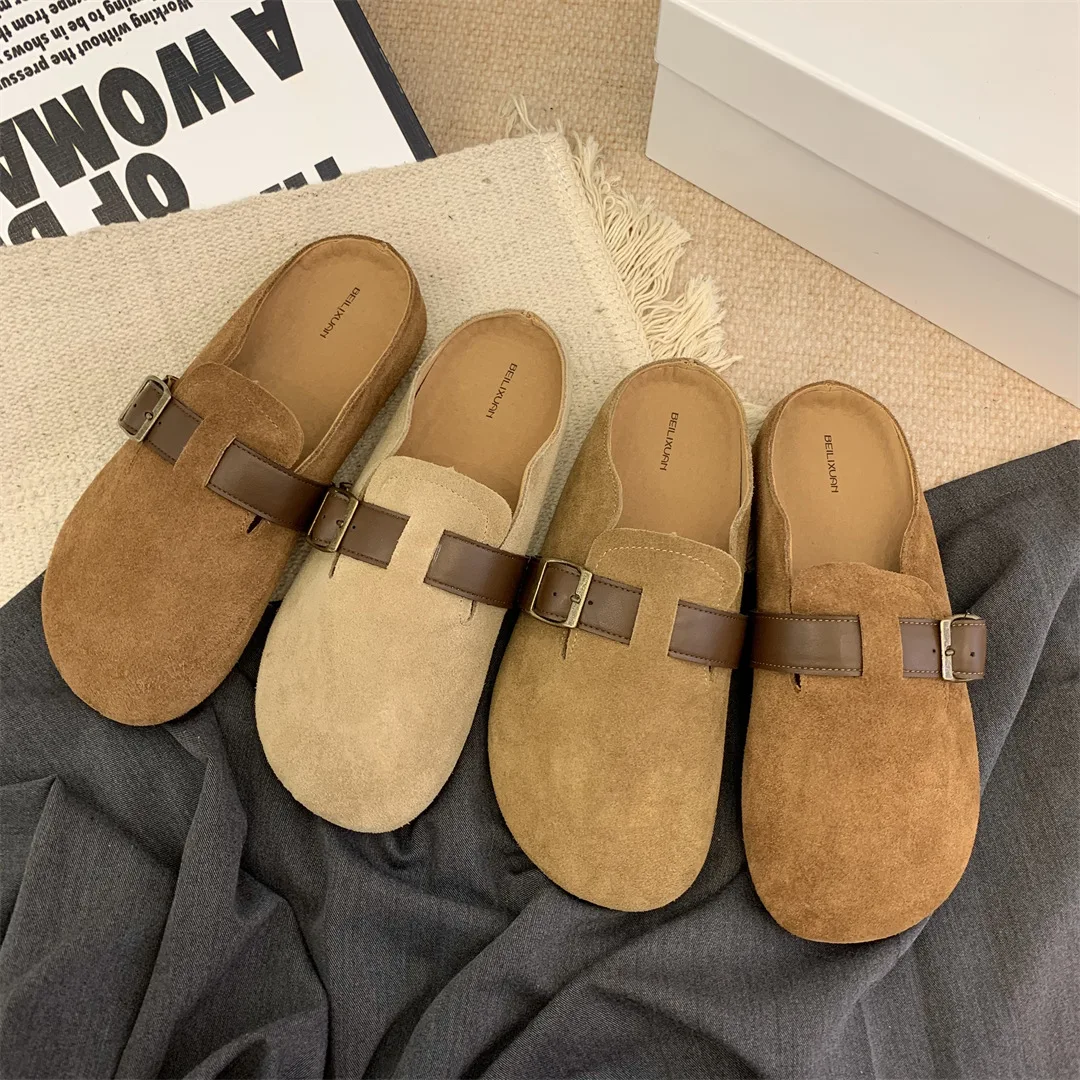 Chinelos-de-camur-a-de-couro-genu-no-para-homens-e-mulheres-Boston ...