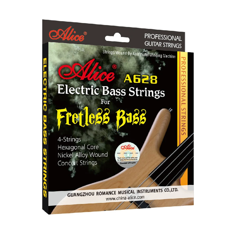 Alice A628 Fretless 4 Electric Bass Strings Full Set 4 Strings ...