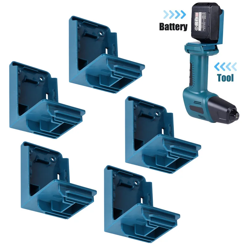 5-Pack-Power-Tool-Battery-Mount-Holder-For-Makita-2-in-1-Stand-For ...