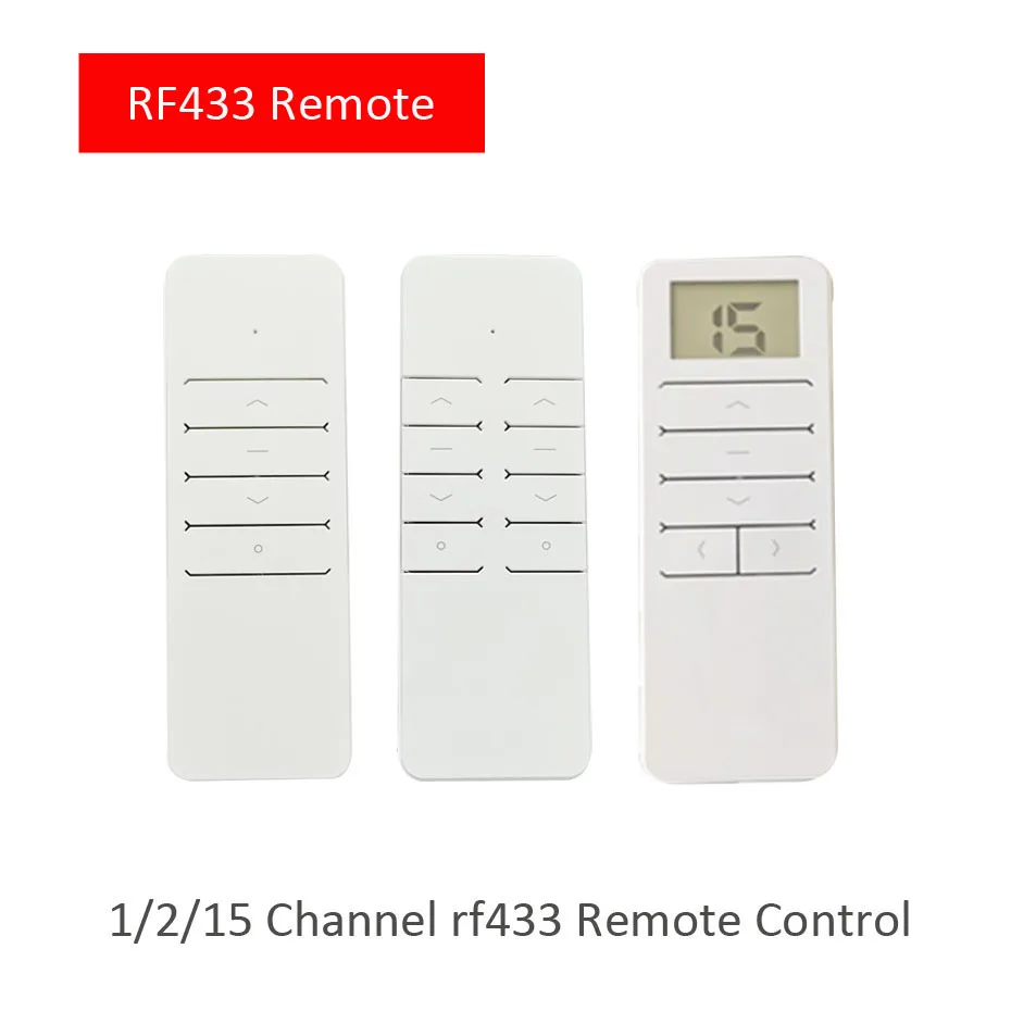 New RF433 Remote Controller 1/2/15 Channel for Dooya RF433 Curtain Motor KT320/DT52/DT82/DT360 ...