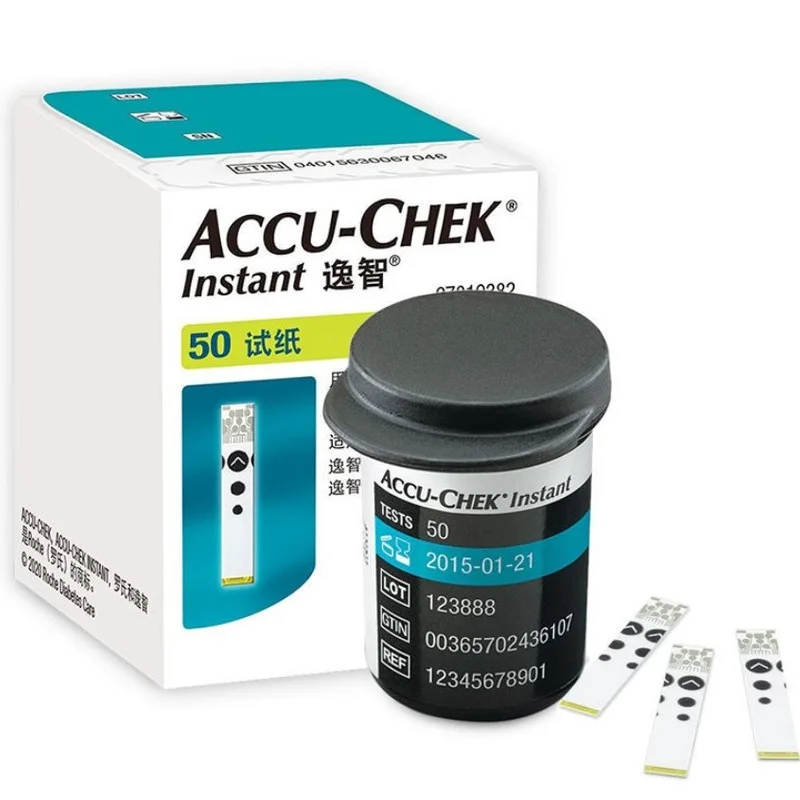 Accu-Chek-Instant-Test-Strips-50-100pcs-Blood-Glucose-Tester-Home-Use ...