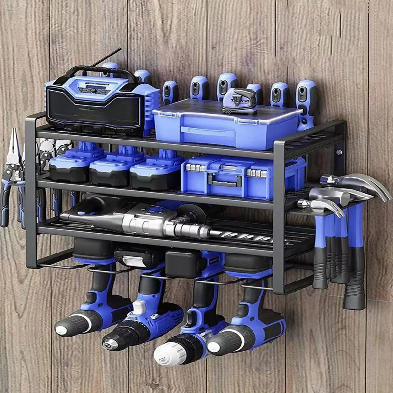 Rack-de-armazenamento-de-ferramentas-de-garagem-de-ferro-prateleira ...