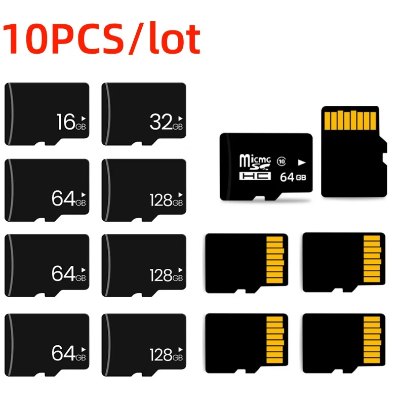 10pcs/lot TF Memory Card 4GB 8GB 16GB 32GB 64GB 128GB Flash Drive ...