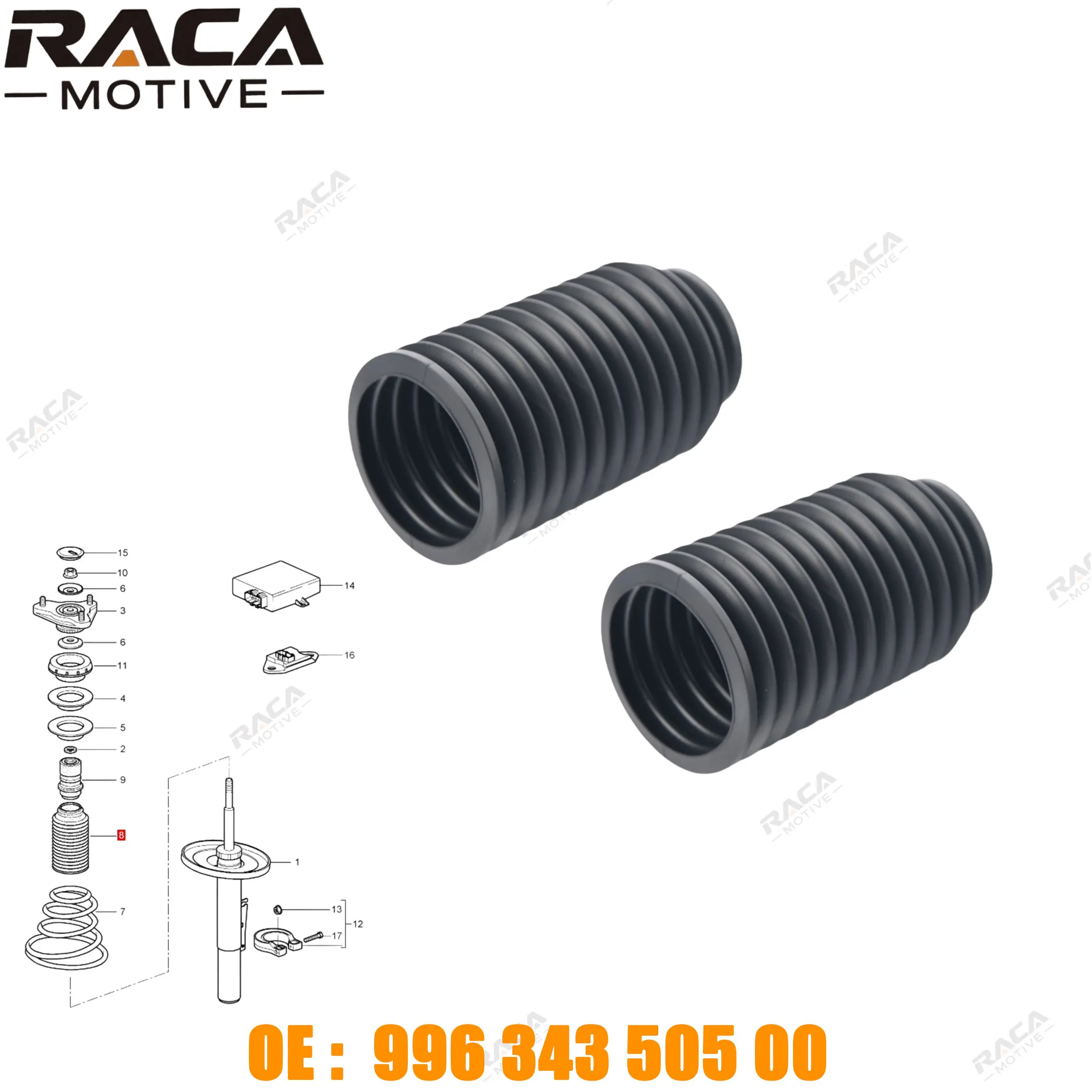 Front Axle Damper Dust Cover for Old Model Porsche 911(996/997 ...
