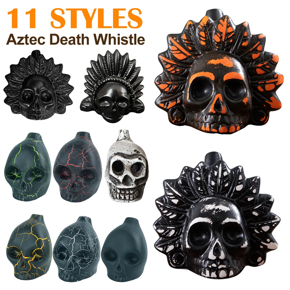 Authentic-Aztec-Death-Whistle-Skull-Shaped-Loud-Whistle-Ceramic-Loud ...