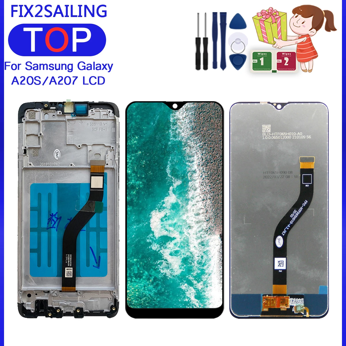 6.5" For Samsung Galaxy A20S LCD Display Touch Screen Replacement Parts ...