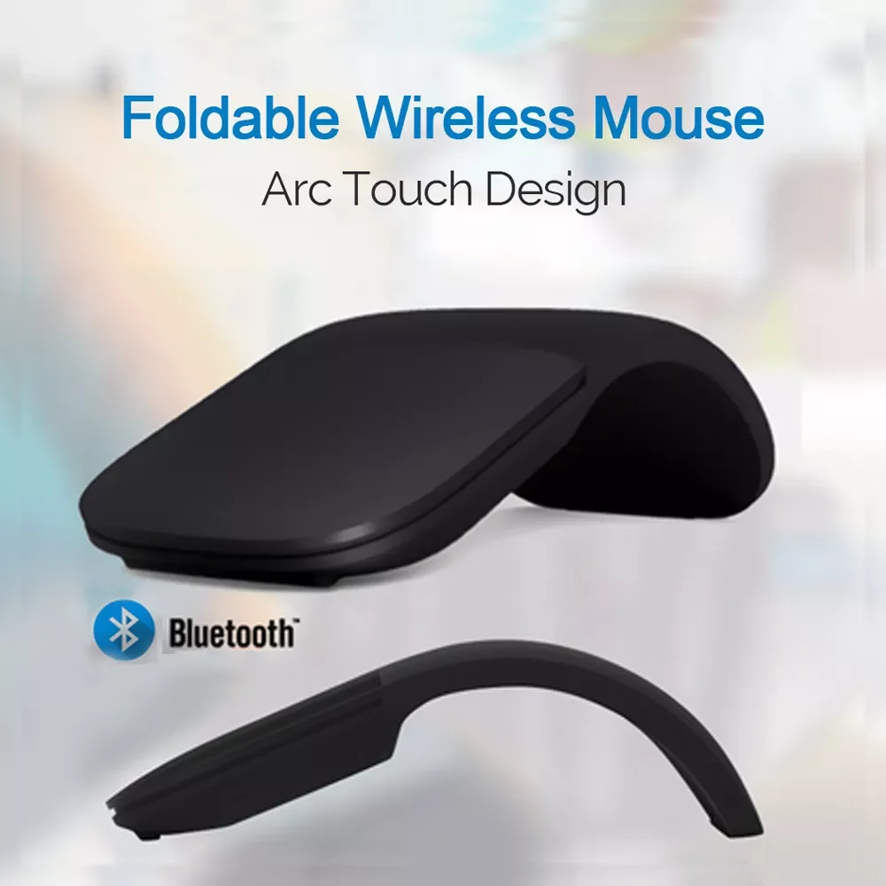 CHUYI Wireless Folding Mouse Portable Bluetooth Mause Arc Touch Roller ...