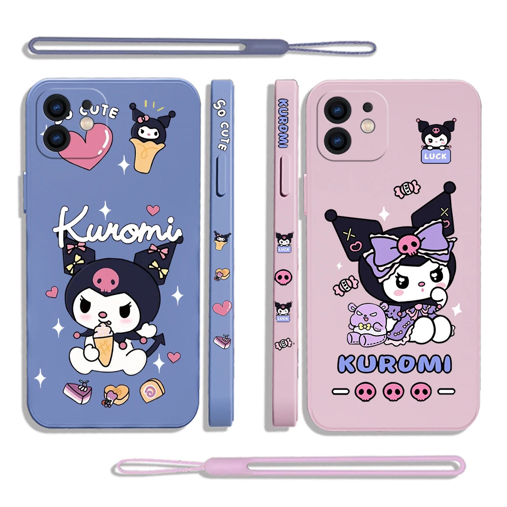 Cartoon Sanrio Kuromi Phone Case For iPhone 14 13 12 11 Pro Max Mini X ...