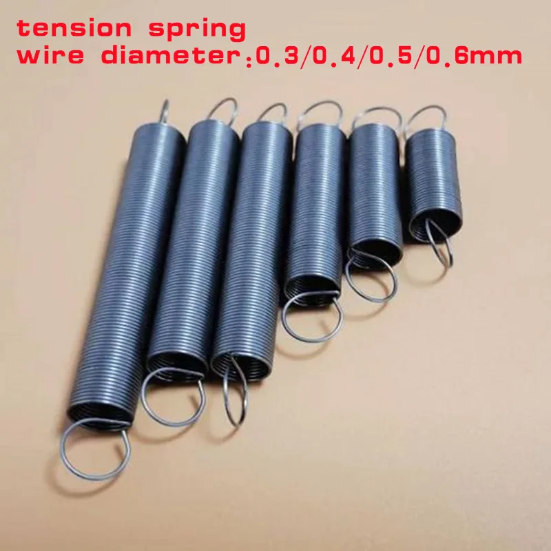 10pcs Wire Dia 0.3mm 0.4mm 0.5mm Tension Spring Stainless Steel ...