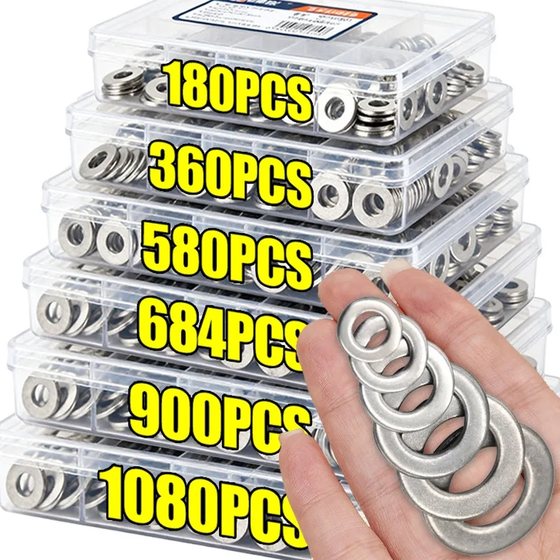 Multi-types M2-M16 Stainless Steel Flat Washer Sets Metal Washers O ...