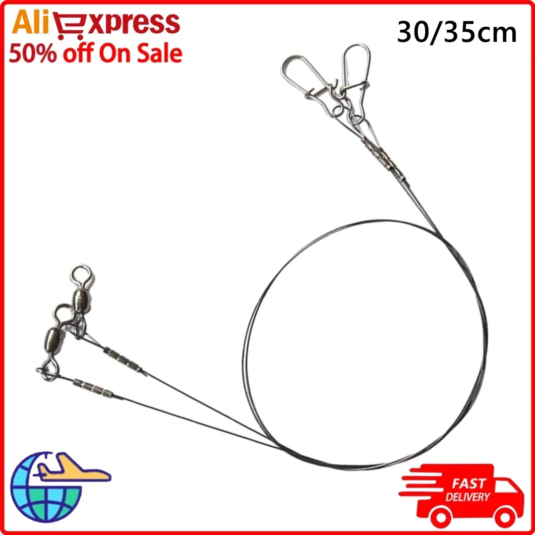 2Pcs/Pack Fishing Line Wire Line Leader Fishing Leash Anti-winding ...