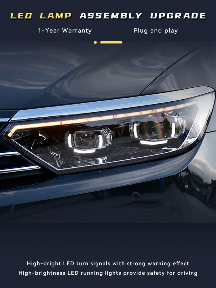 Headlight-For-Volkswagen-VW-Passat-B8-2017-2018-2019-Upgrade-LED-Auto ...