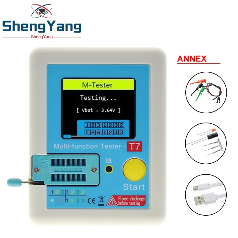 LCR-T7-Transistor-Tester-Multimeter-Colorful-Display-TFT-For-Diode ...