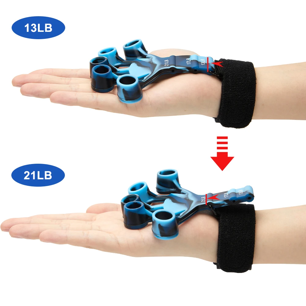 Finger Gripper 6 Resistant Finger Exerciser Strength Trainer Recovery ...