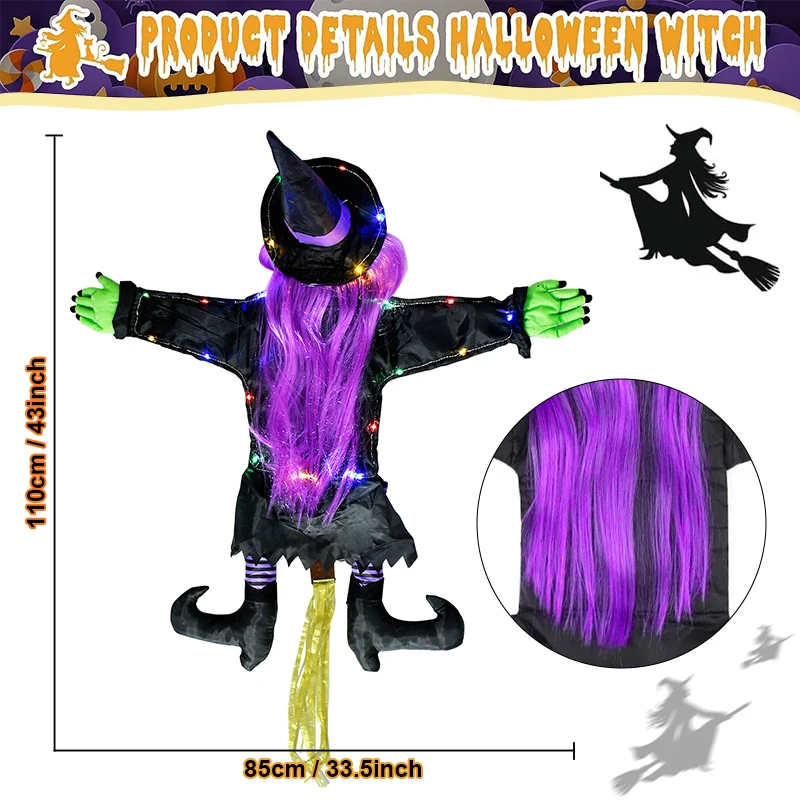 Pretty Purple Flying Witch