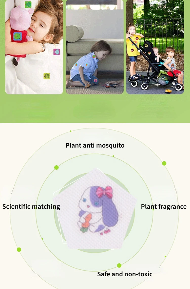 36 sacs 216pcs E - Autocollants anti moustiques de dessin animé, Patchs ...