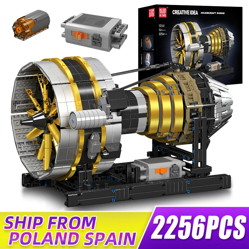 Mould-King-10114-Technical-Aircraft-Engine-Model-Building-Blocks-Set ...