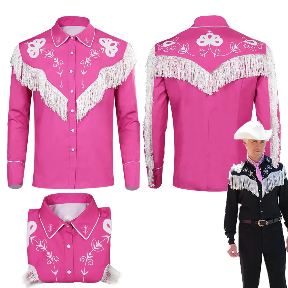 Barbier-Ken-Cosplay-Retro-Tassels-Jacket-Coat-Costume-Men-Pink-Shirt ...