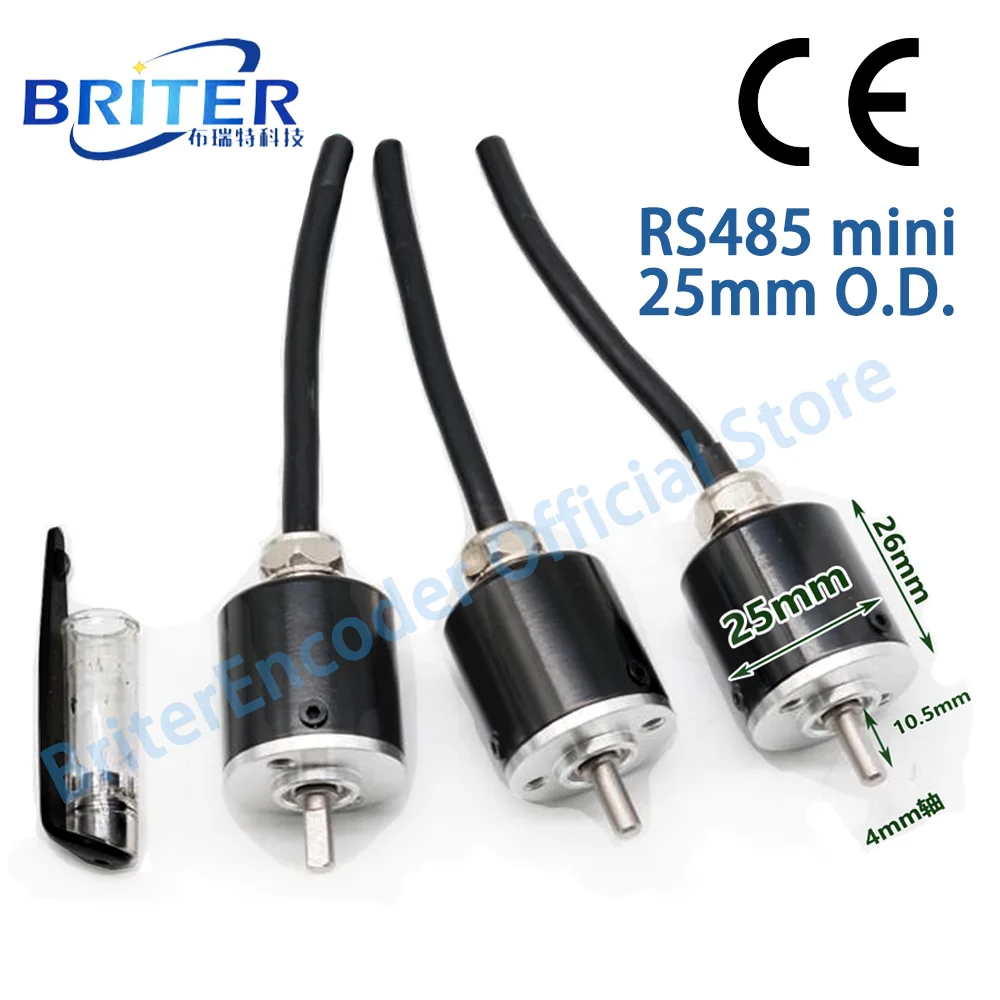 BRT38-R0M 앱솔루트 로터리 인코더, 4mm 샤프트 비접촉식 4096, 1024ppr, 10bit, 12bit, 15 ...