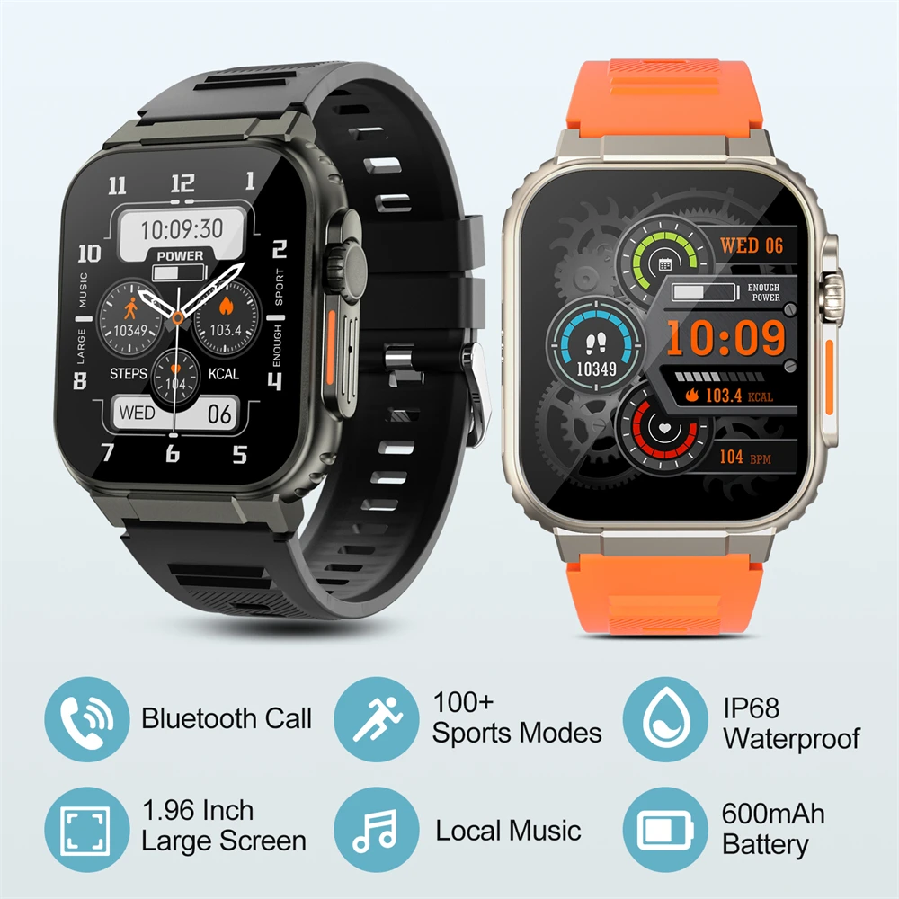 Bluetooth-Call-Smart-Watch-Health-Monitor-Local-Music-Smartwatch-600mAh ...