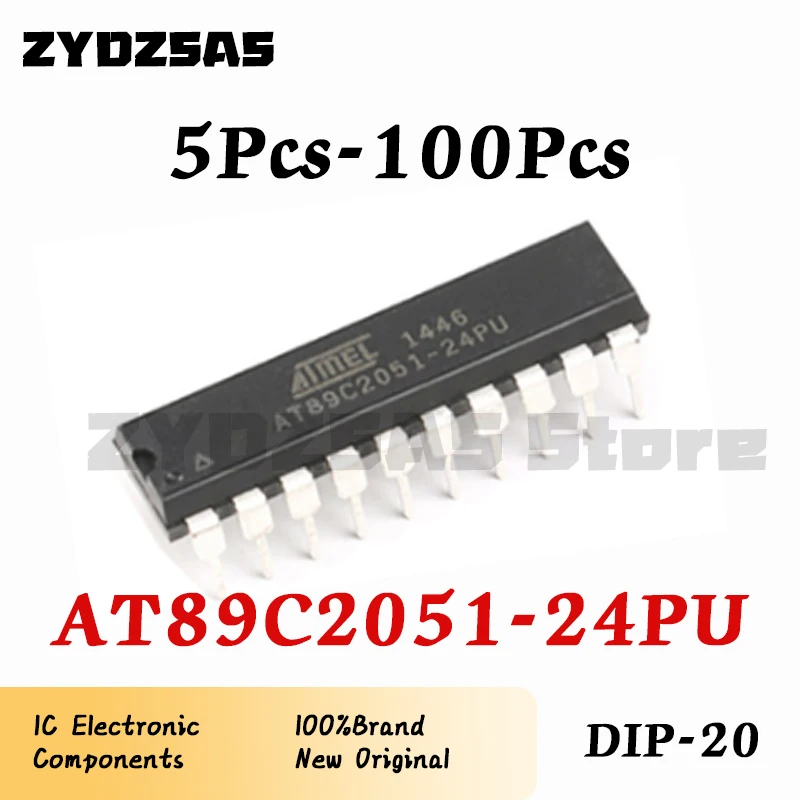 AT89C2051-24PU AT89C2051-24 AT89C2051 AT89C AT89 AT IC MCU Chip DIP-20