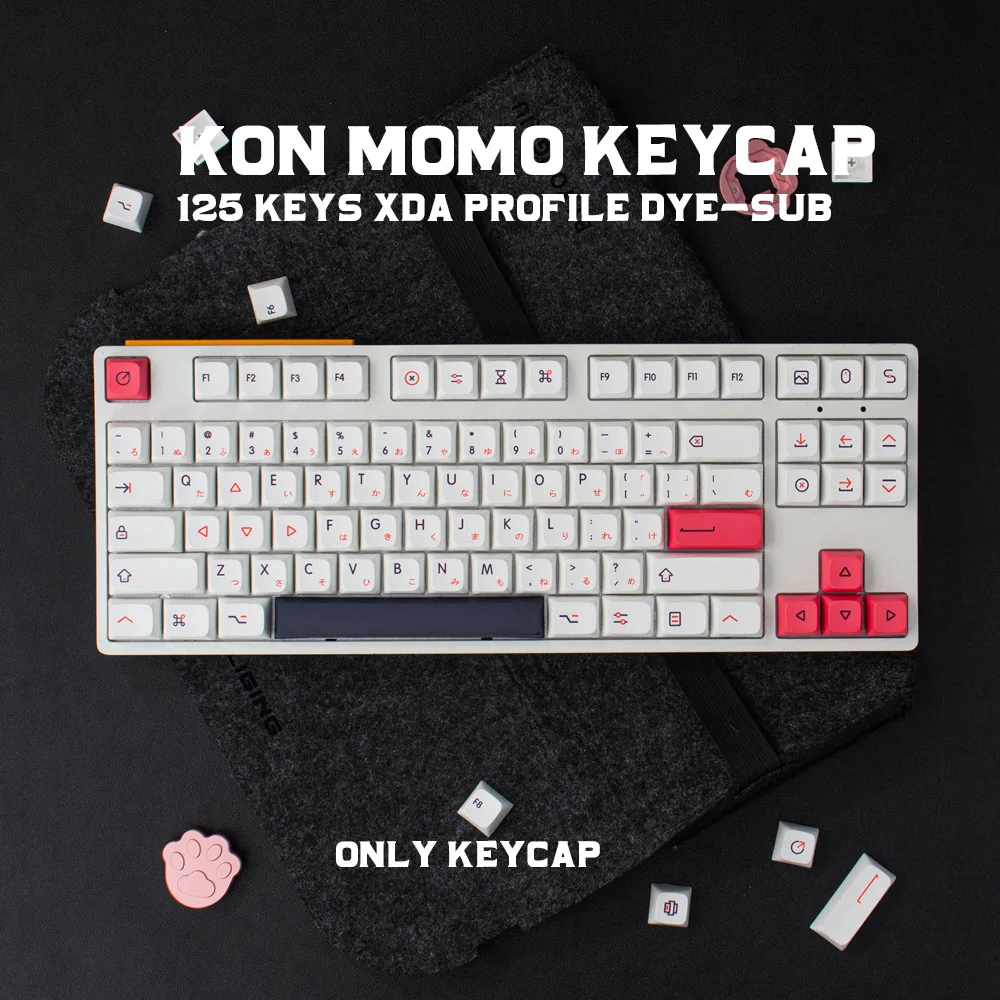 125 Keys Kon Momo Keycaps Pbt Dye Sublimation Mechanical Keyboard ...