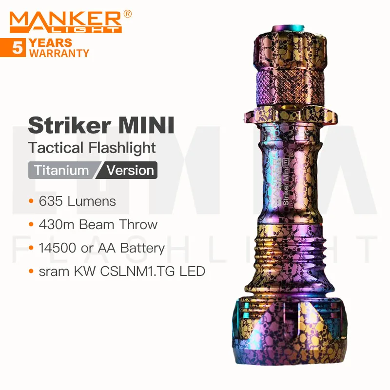 MANKER-Striker-MINI-Titanium-Version-Rechargeable-Pocket-EDC-Flashlight ...