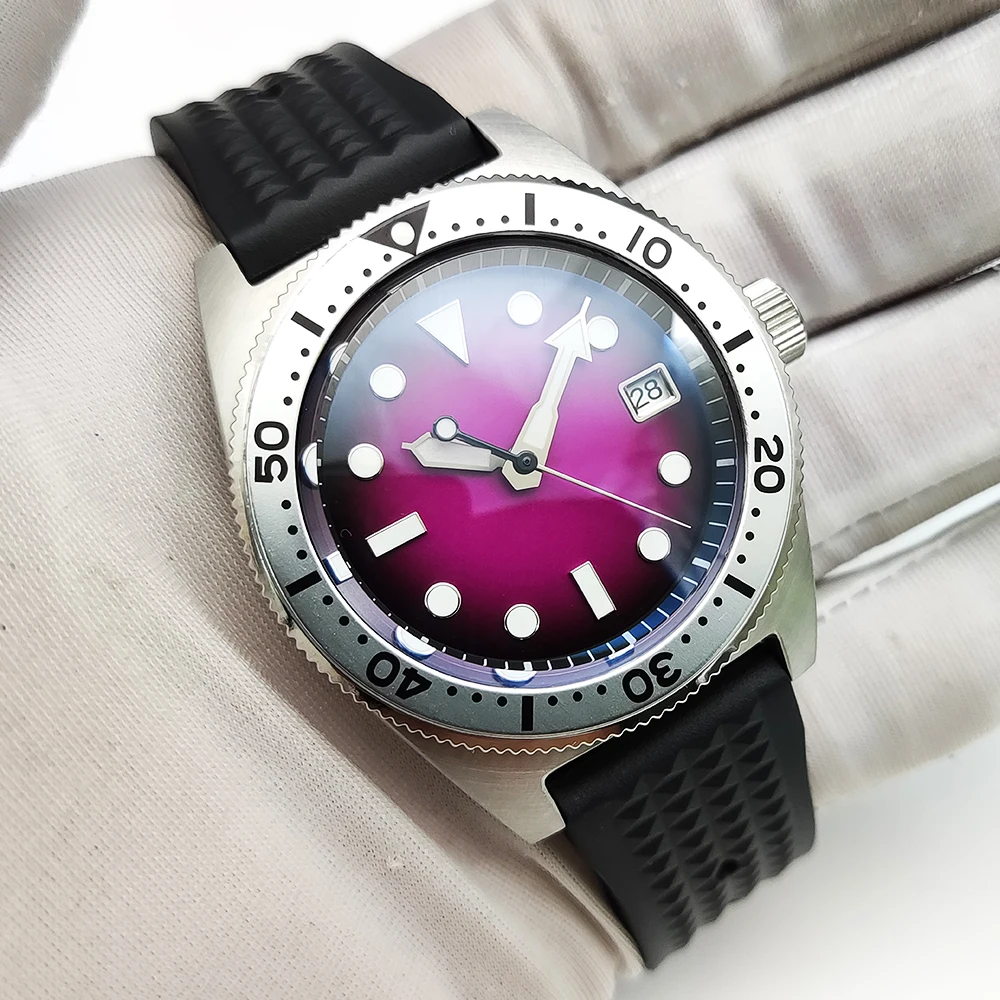 38MM-Automatic-Men-s-Mechanical-Watch-Purple-Dial-Luminous-Japanese ...