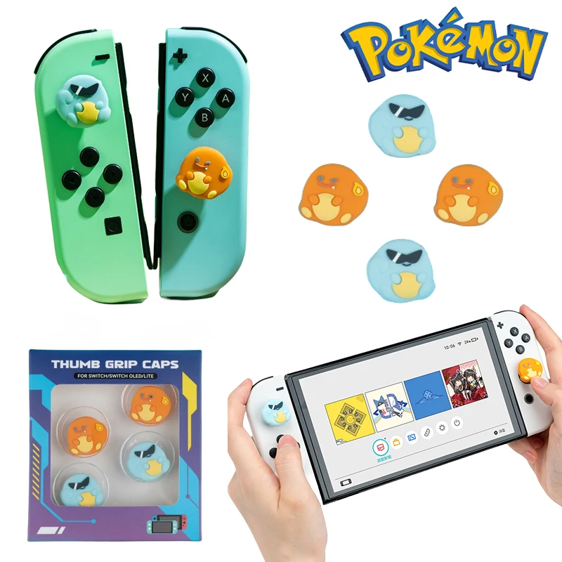Pok-mon-Cartoon-Silicone-Switch-Thumb-Stick-Grip-para-Nintendo-NS-Tampa ...