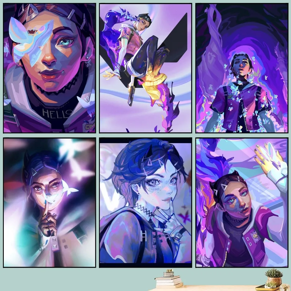 Clove-Valorant-Poster-do-Jogo-Arte-de-Qualidade-HD-Auto-adesivo-Pequeno ...